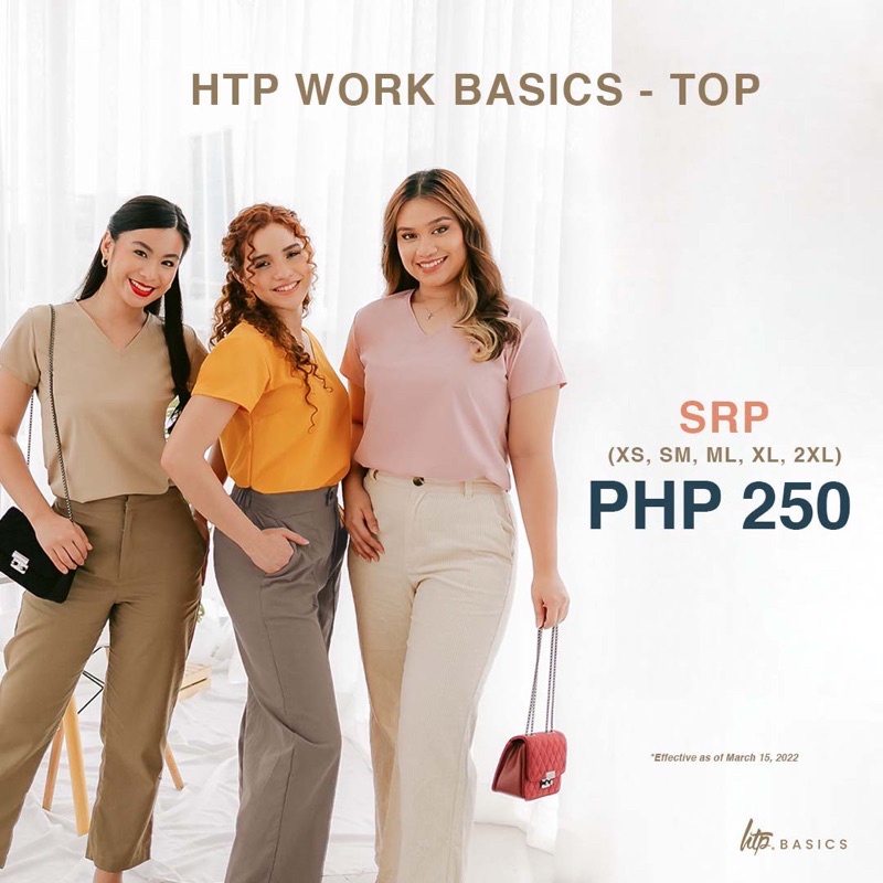 HTP Basics Work Basic Top (Polyblend) | Shopee Philippines