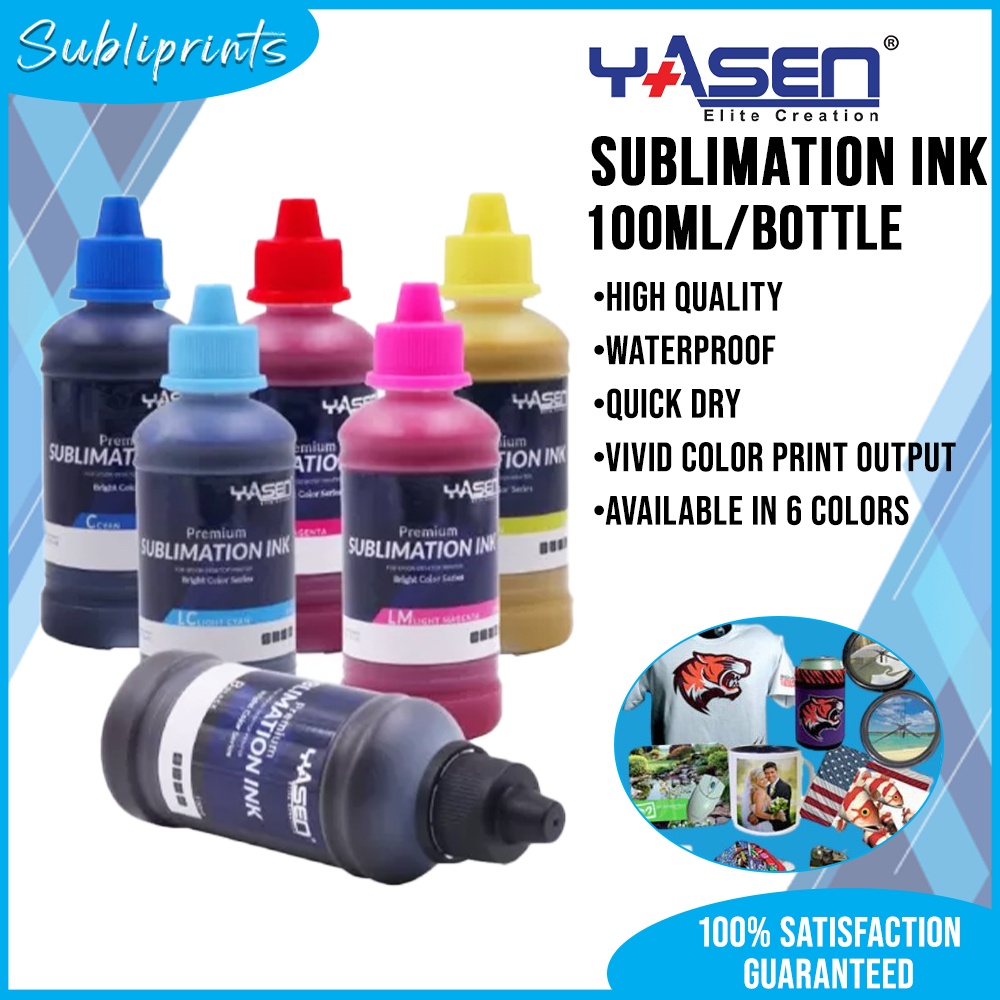 100ML YASEN Premium Sublimation Ink (6colors) | Shopee Philippines