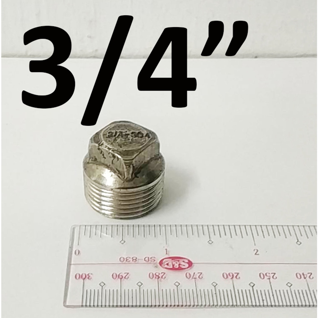 SS PLUG 3/4" THREADED SCREW TYPE STAINLESS STEEL | Shopee Philippines