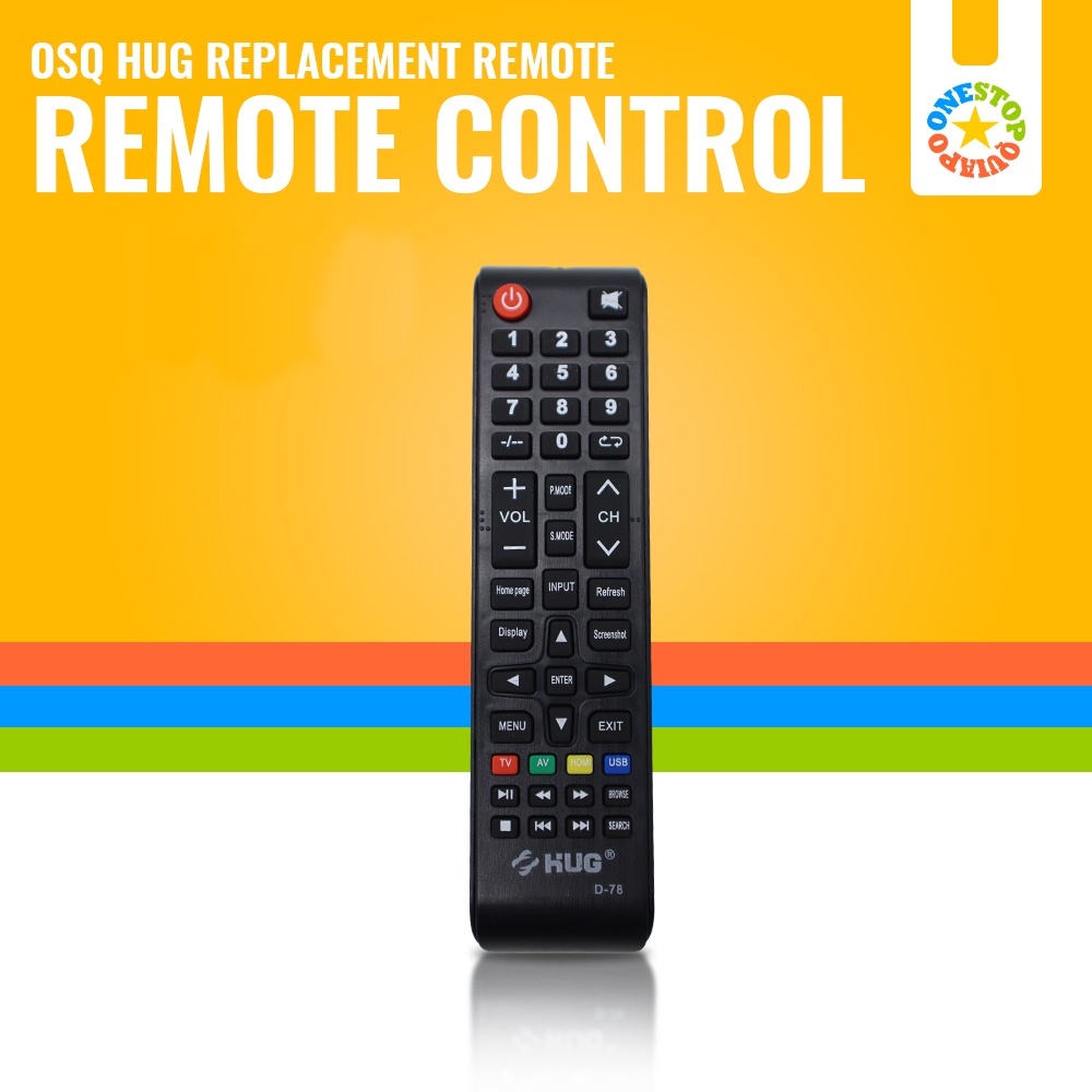 OSQ Replacement Remote Control for HUG LED TV & HUG Smart TV | Shopee ...
