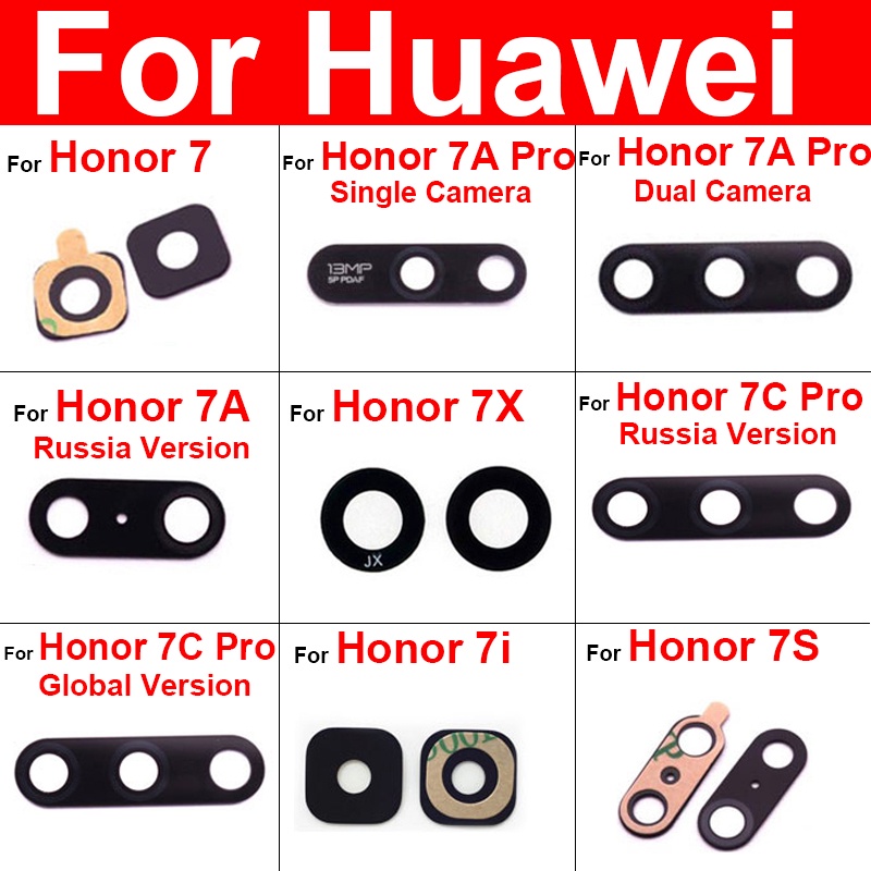 Rear Back Camera Glass Lens For Huawei Honor 7 7i 7S 7X 7a 7c 7A Pro 7C ...