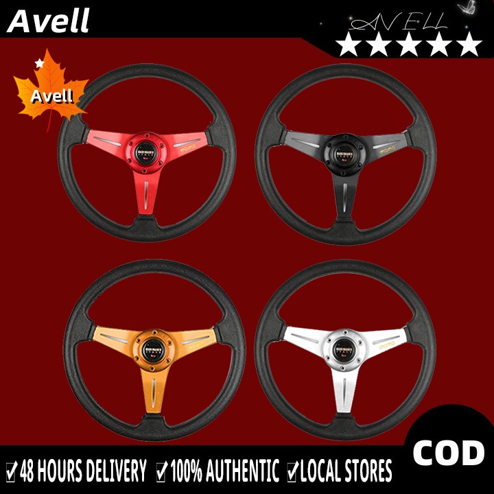 MOMO 14 inch sport racing steering wheel car universal Car steering WHEEL CAR | Shopee Philippines