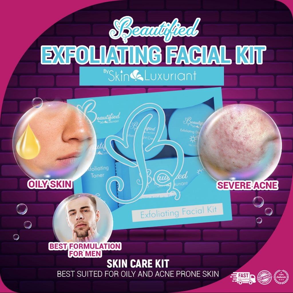 Severe Acne, Oily Skin, Best Suited for Men (Beautified Exfoliating ...