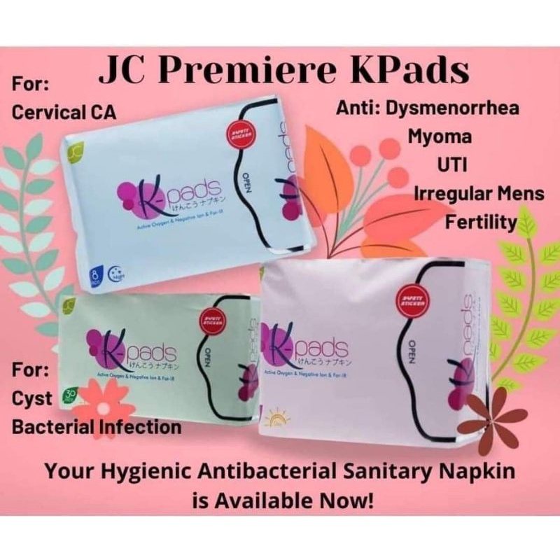 Original JC PREMIERE K-PADS NEGATIVE ION (PANTY LINER, DAYPAD AND ...