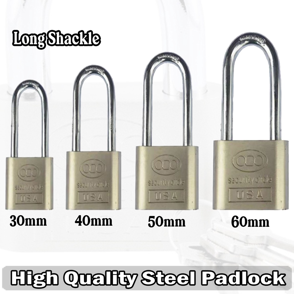 High Quality Hardened Steel Padlock (LONG) | Shopee Philippines