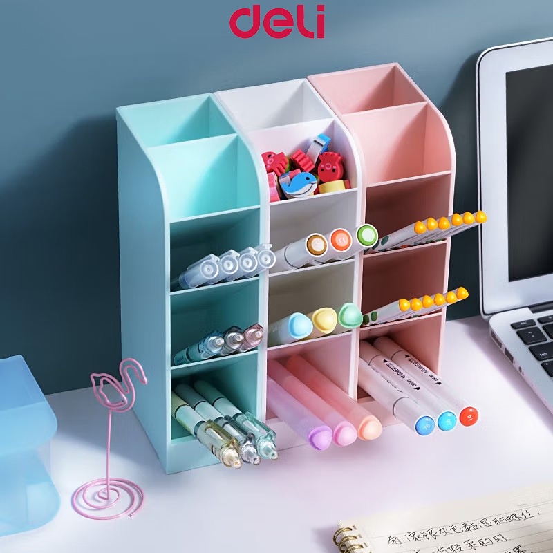 Deli Pen Holder 4 Layers Pen Holder Mini Desk Organizer School Suppiles ...