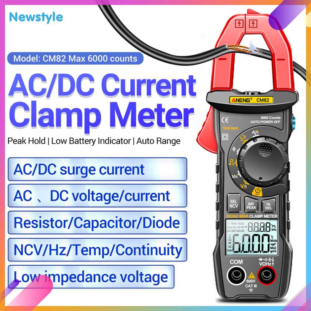 ANENG SZ301 / S180 Digital Clamp Meter AC Current Multimeter DC/AC ...