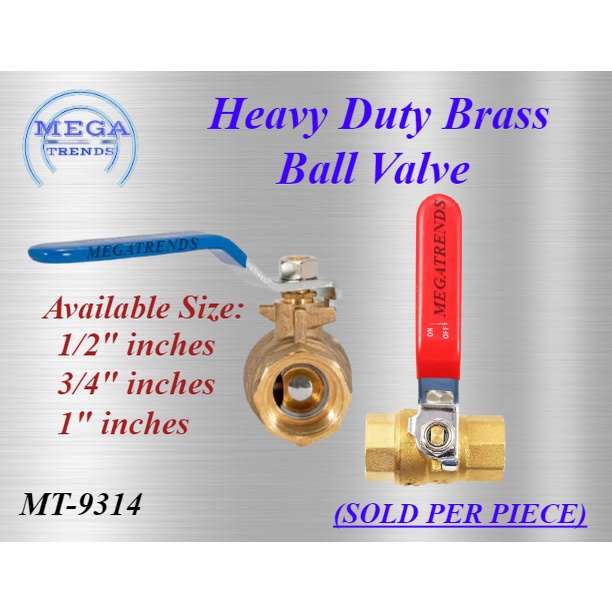 MT-9314 1 PIECE Heavy Duty Brass Ball Valve | Shopee Philippines