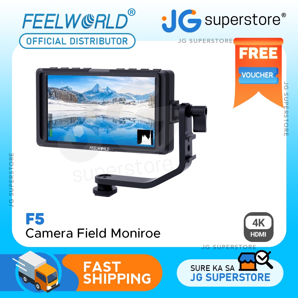 Feelworld F5 5-Inch DSLR Small On-Camera Field Monitor Full HD ...