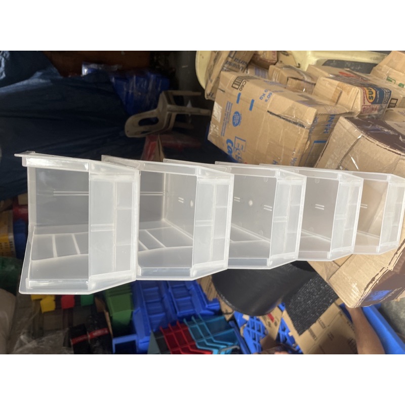 𝐌𝐞𝐝𝐢𝐮𝐦 𝐂𝐥𝐞𝐚𝐫/𝟏𝐏𝐂 Stackable Bins Organizer | Shopee Philippines