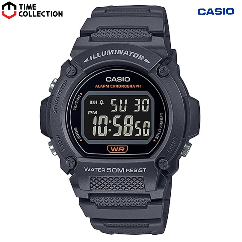 Casio W-219H-8B Digital Rubber Strap Watch | Shopee Philippines
