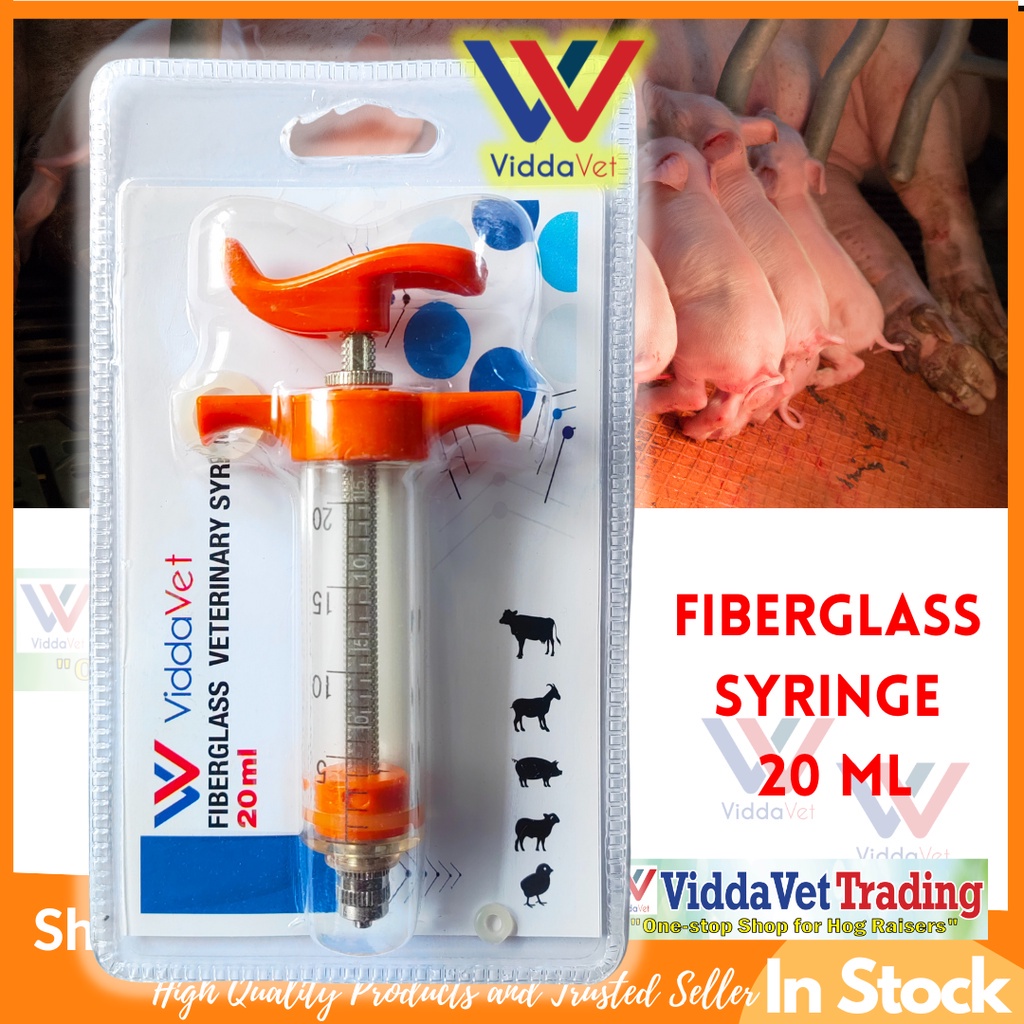 Viddavet 20 cc Orange Fiberglass syringe syringe 20ml syringe 20ml for ...