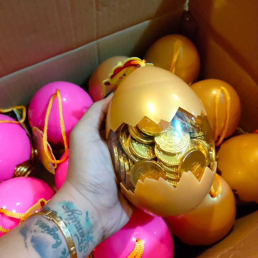 Lucky Gold Chocolate Coins Egg 120 pcs for Christmas and New Year ...