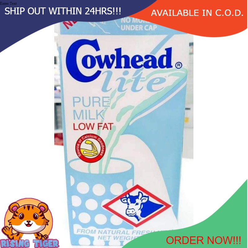 Cowhead Lite Pure Milk Low Fat 1 Liter | Shopee Philippines