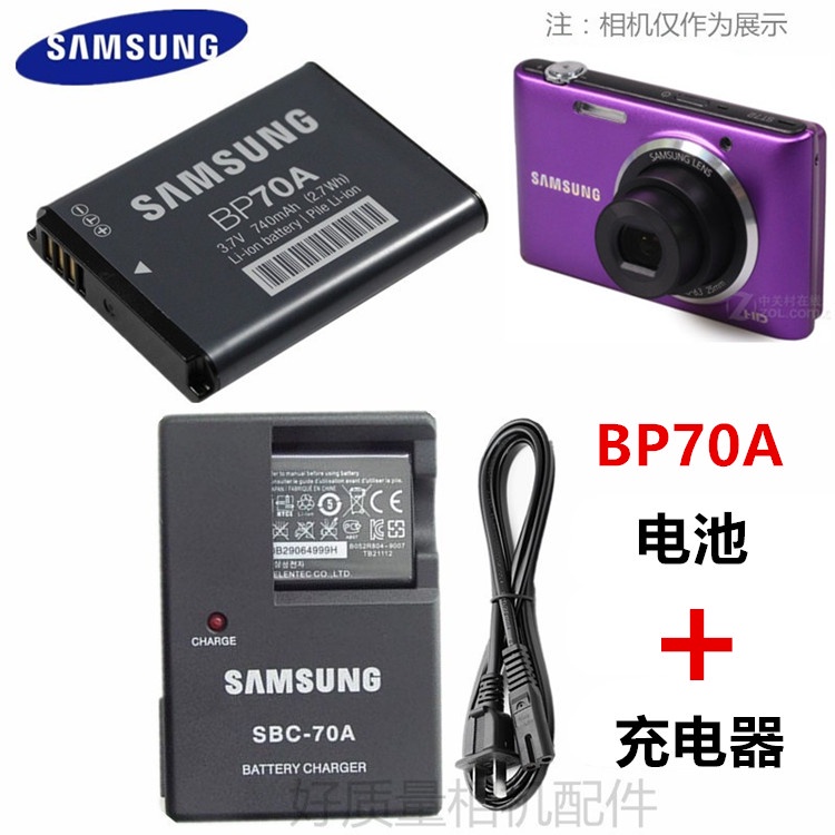 Samsung PL20 PL80 PL100 PL120 PL170 PL200 Camera BP70A Battery+Charger ...