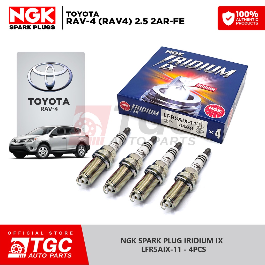 NGK Iridium IX Spark Plug LFR5AIX-11 Toyota Rav-4 (Rav4) 2.5 2AR-FE 2013-UP - 4pcs | Shopee ...