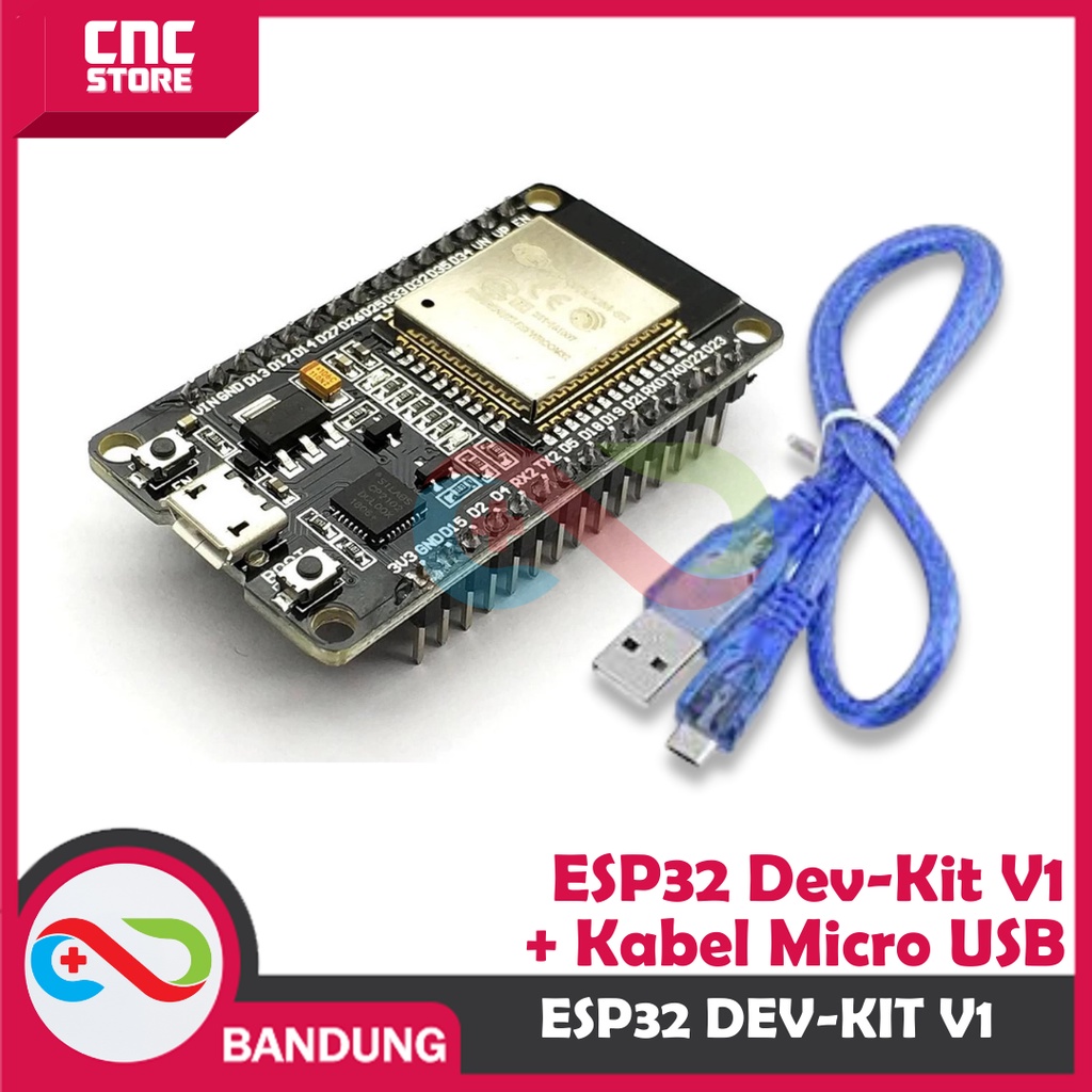 Esp32 ESP-32 DOIT WIFI BLUETOOTH IOT ESP-32S DECAVELOPMENT BOARD PLUS MICRO USB CABLE | Shopee ...