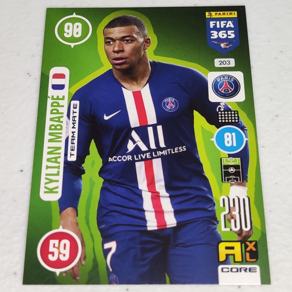 Kylian Mbappe Panini Adrenalyn XL FIFA 365 2021 Soccer Football Card ...