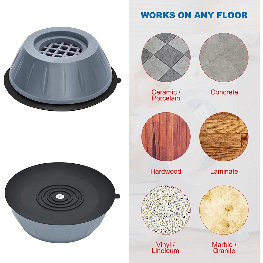 Universal Anti Vibration Noise Canceling Washing Machine Rubber Mat Non ...