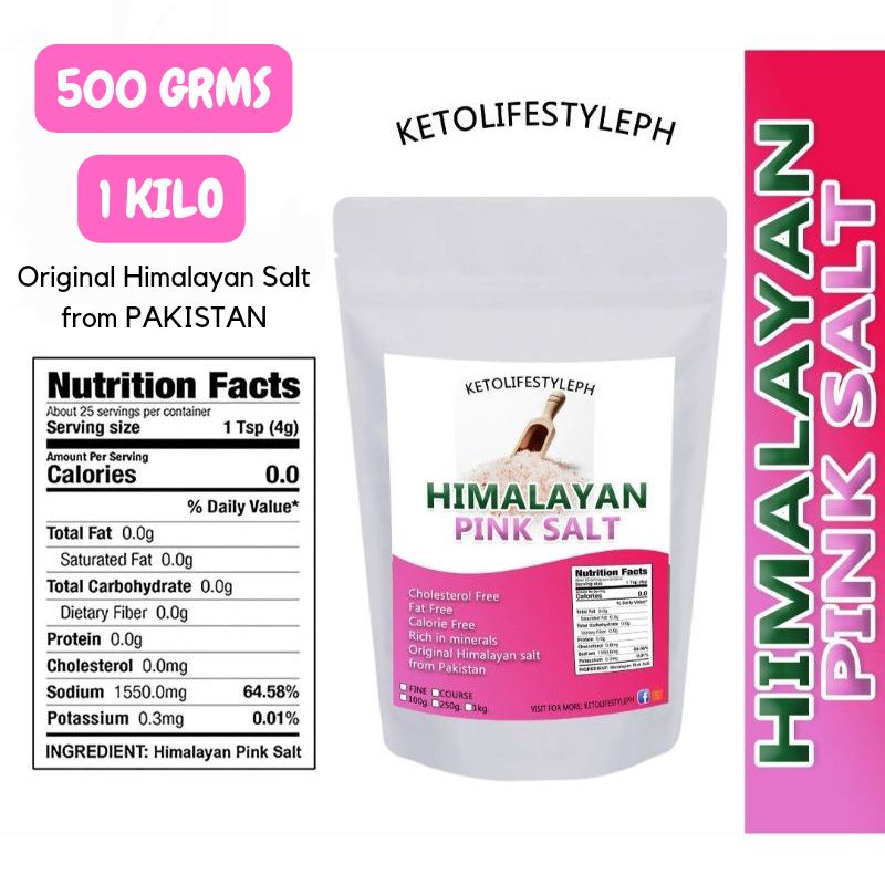 Pink Himalayan Salt 500g/1kilo (Authentic from Pakistan/Keto/Low-carb ...