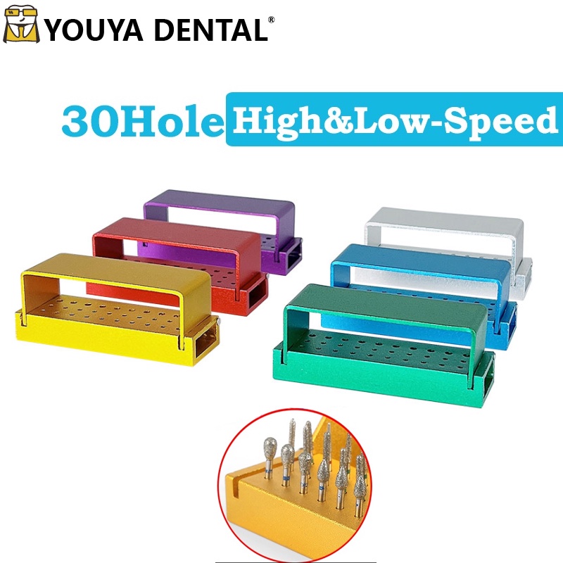 30 Holes Dental Holder FG RA Burs Autoclavable Block Dental ...