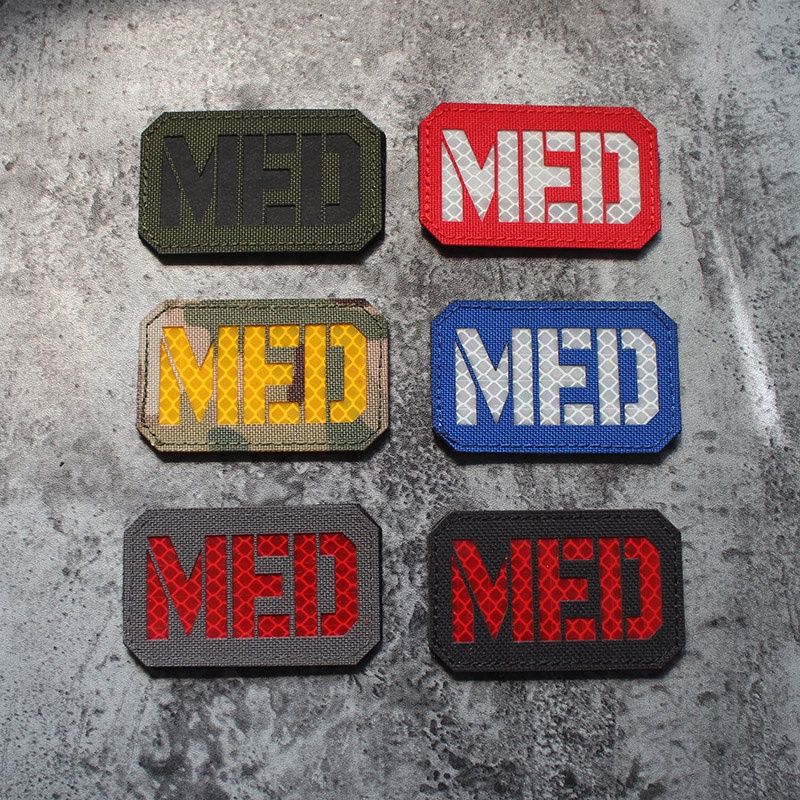 Nylon Fabric Reflective Velcro Armband MED Tactical Morale Badge Rescue Character MEDIC Jacket ...