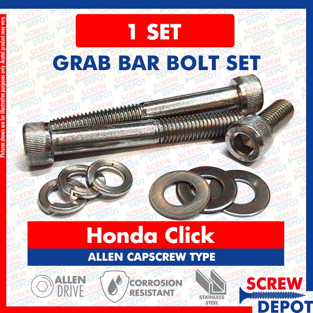 1SET Grab Bar Bolt Set for Honda Click V1 V2 125 150 / Screw Depot ...