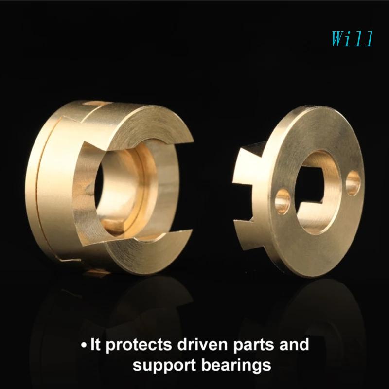 Will T8 Oldham Shaft Couplings Flexible Round Brass Coupling for 3D ...