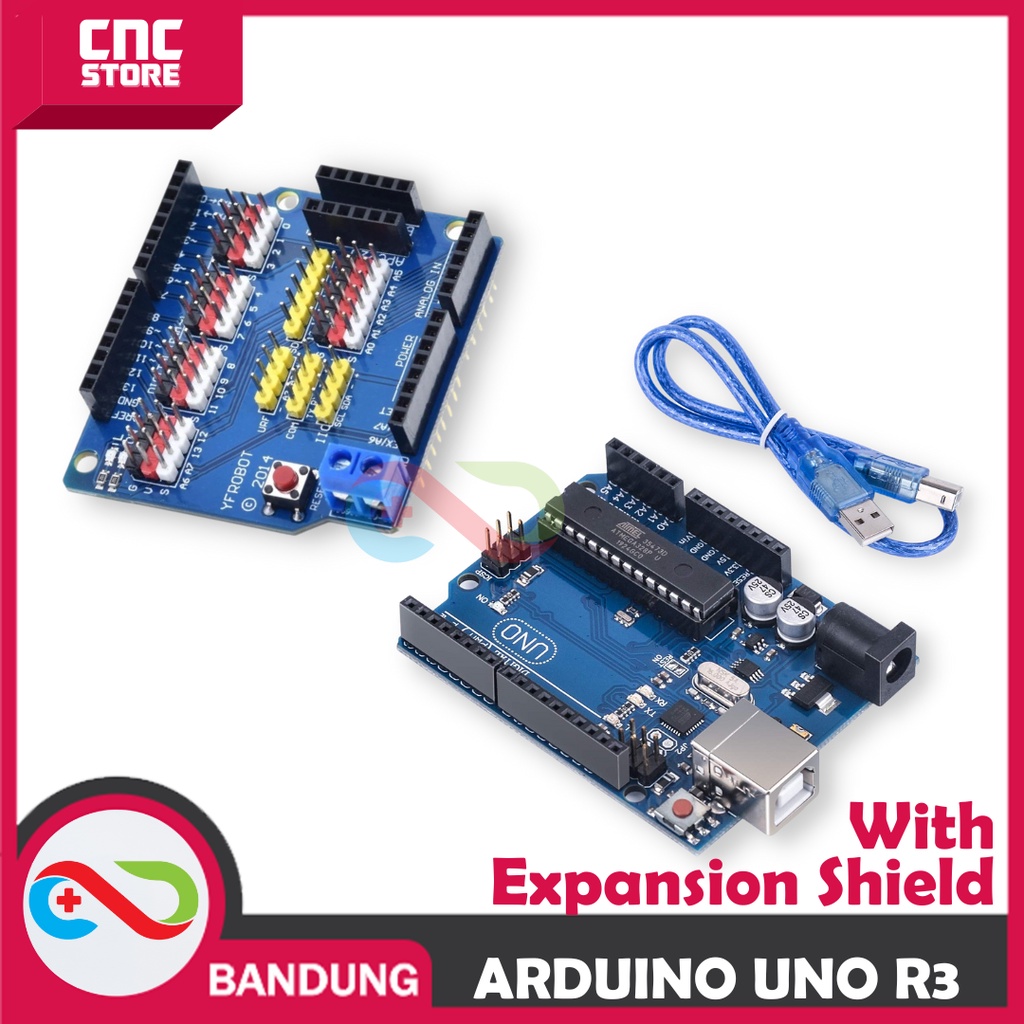Arduino UNO R3 ATMEGA328P ATMEGA 16U2 PLUS EXPANSION SHIELD | Shopee ...