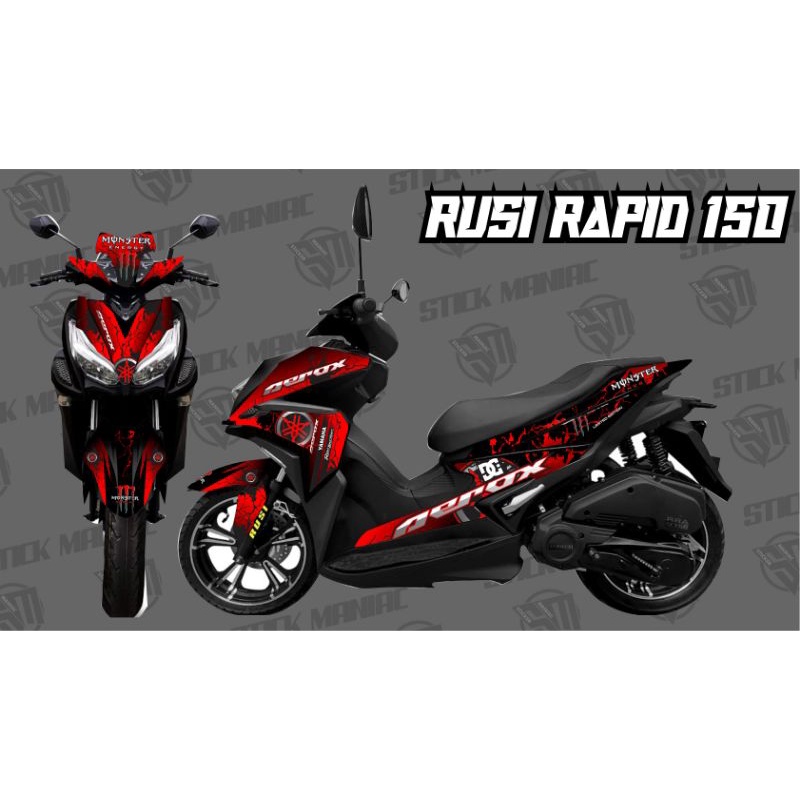 Rusi rapid 150 full body decals | Shopee Philippines
