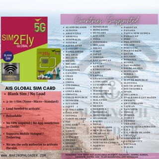 Ais Sim2fly Blank Sim Card ( ASIA & GLOBAL 5G NETWORK ) | Shopee Philippines