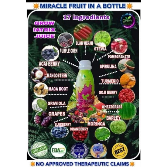 Original Grow Iatrix juice 500ml | Shopee Philippines