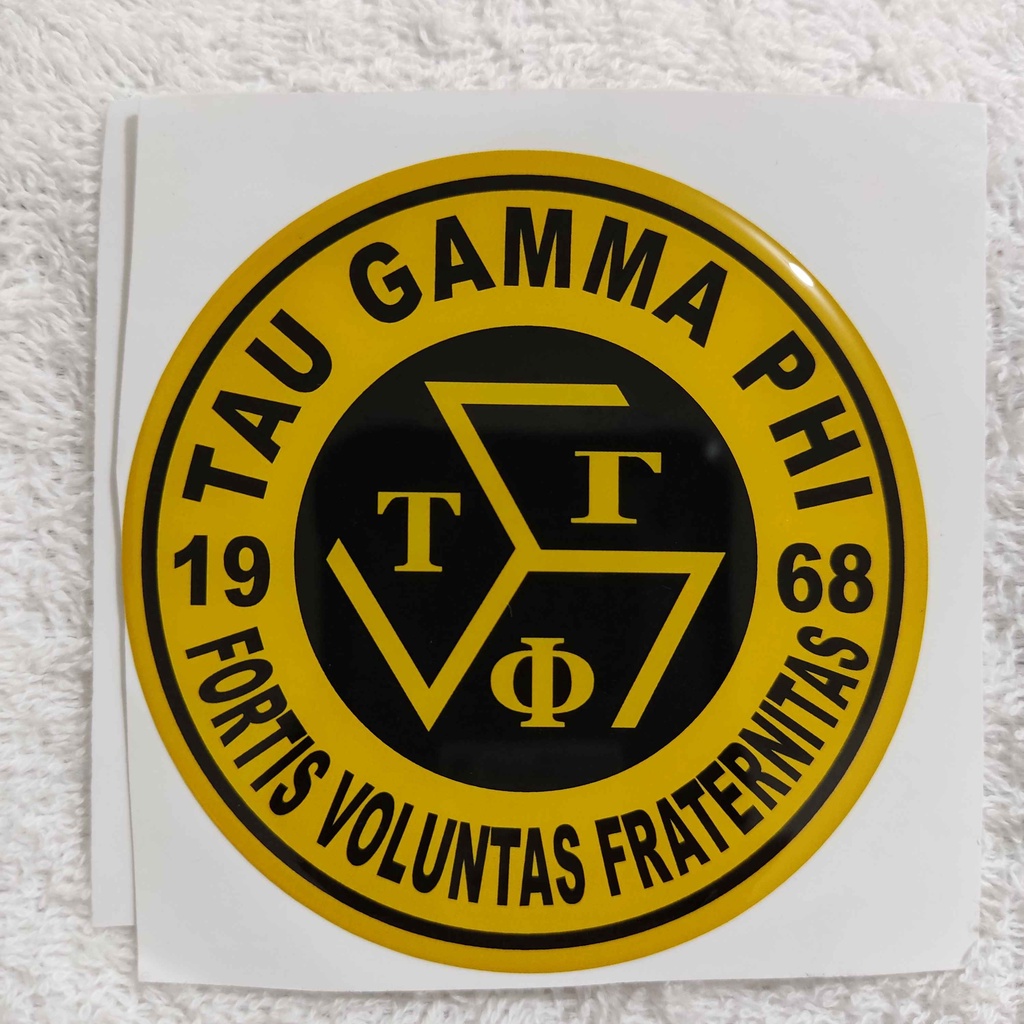 Triskelion Tau Gamma Phi Rubberized Embossed Sticker Decals (Sold Per ...