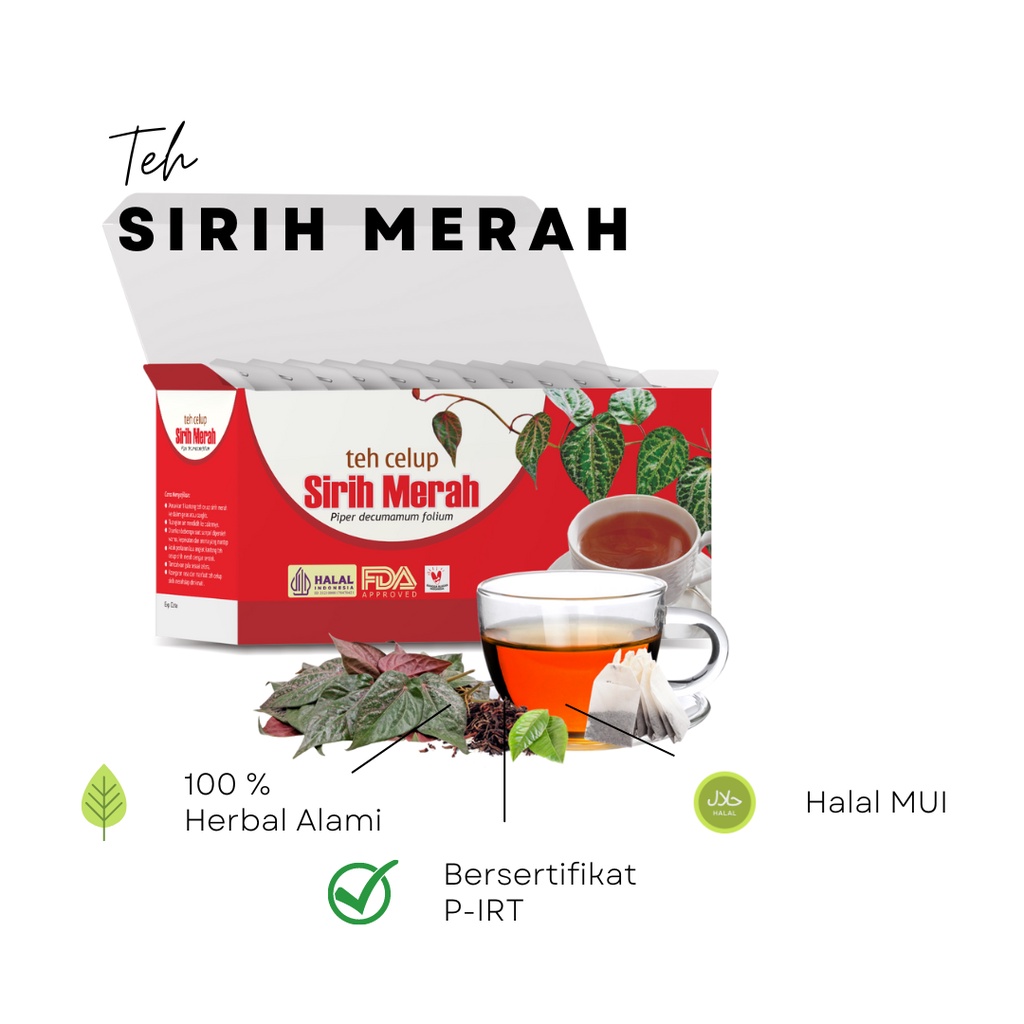 MERAH Tazakka Original Halal Red Betel Leaf Tea Contains 20 Bags Tea ...