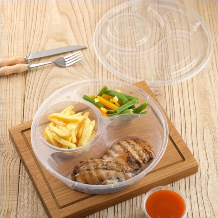Pmset Of Round Bento Dining With 3rd And 4th Partitions - 20pcs ...