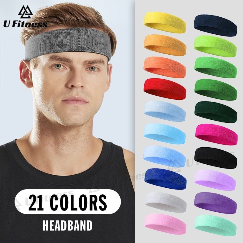 Sports Hair Band Elastic Wide Gym Yoga Exercise Headband Sweat ...