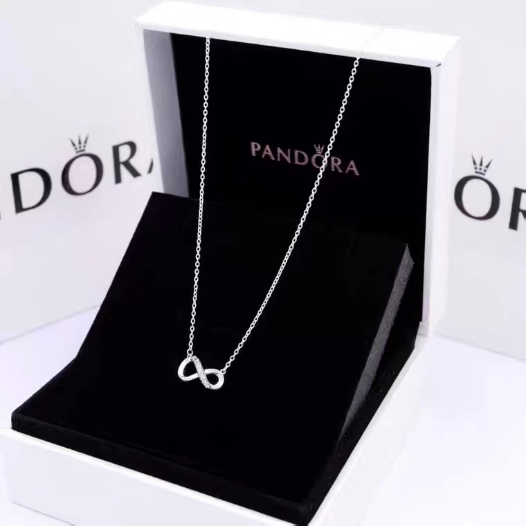 Pandora Necklace Female Shiny Eternal Symbol Simple Gift Fashion With ...