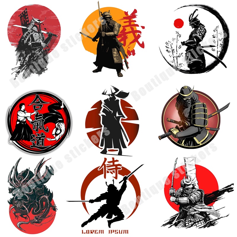 Japanese Aikido Samurai Warrior Graphics Armor Samurai Ninja Bushido ...
