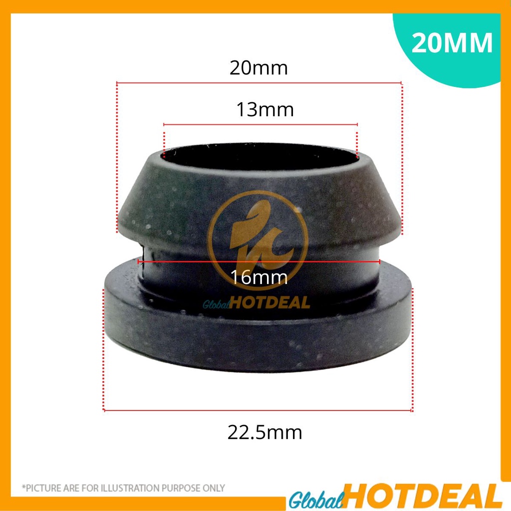 16MM / 20MM Seal O-Ring Hydroponic System Rubber Grommet Fertigation ...
