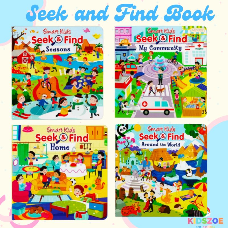 Smart kids seek and find board book early learning | Shopee Philippines