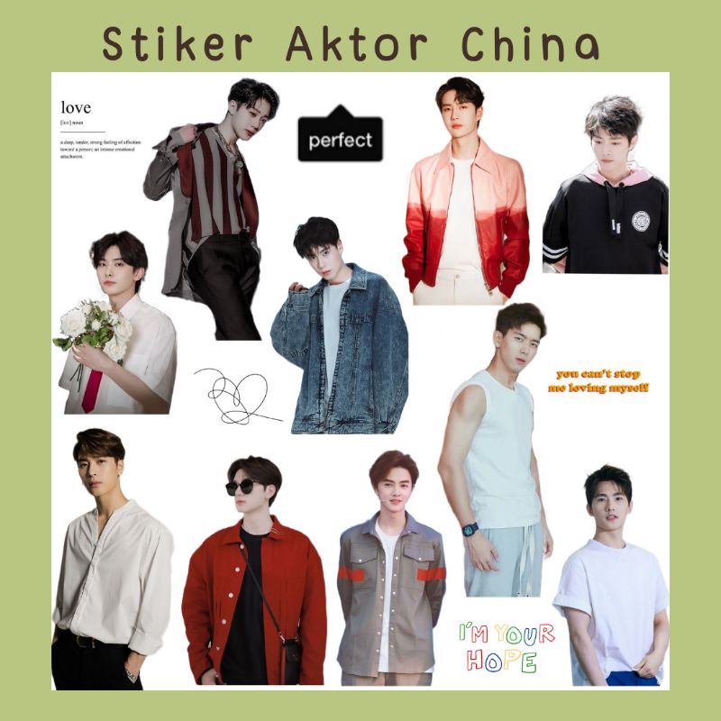 Sticker pack Sticker sheet Random Actor china Hot Handsome cute Kawai ...