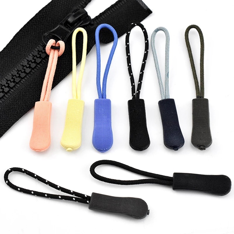 10 PCS/Set Zipper Pull Tag Puller End Solid Color Rope Tag Replacement ...
