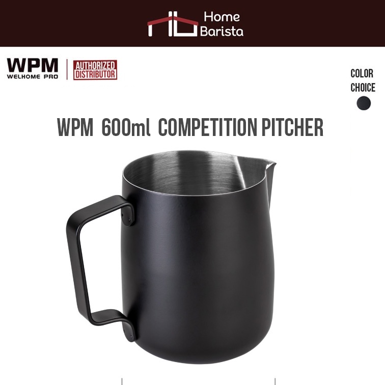 Home Barista WPM 600ml Competition Milk Pitcher (Black)-HC7130BK ...