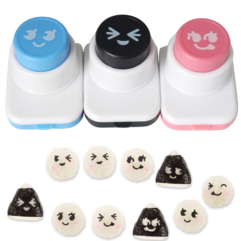 Cartoon Rice Ball Molds DIY Smiling Face Shape Seaweed Cutter Bento ...