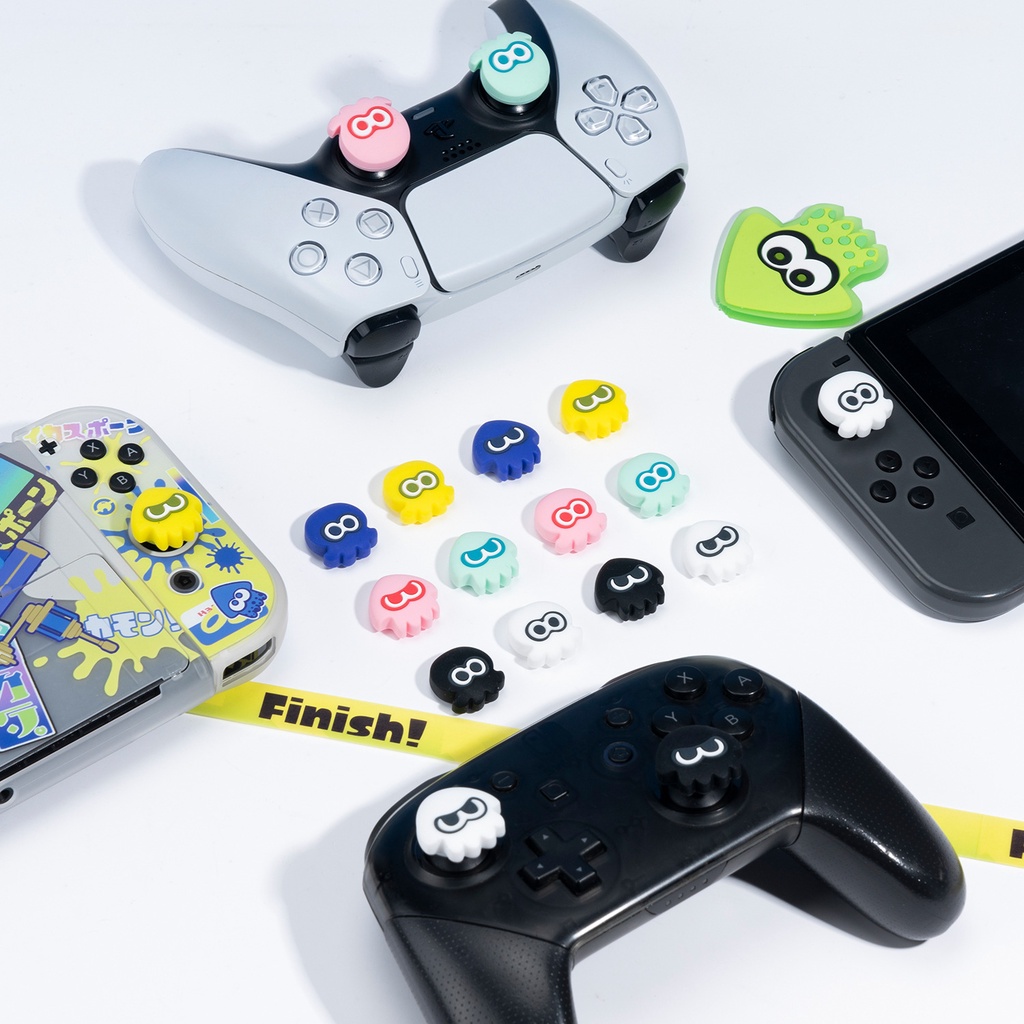 Splatoon 3 Theme Silicone Thumb Grip Caps for PS4/PS5/NSPRO Controller ...