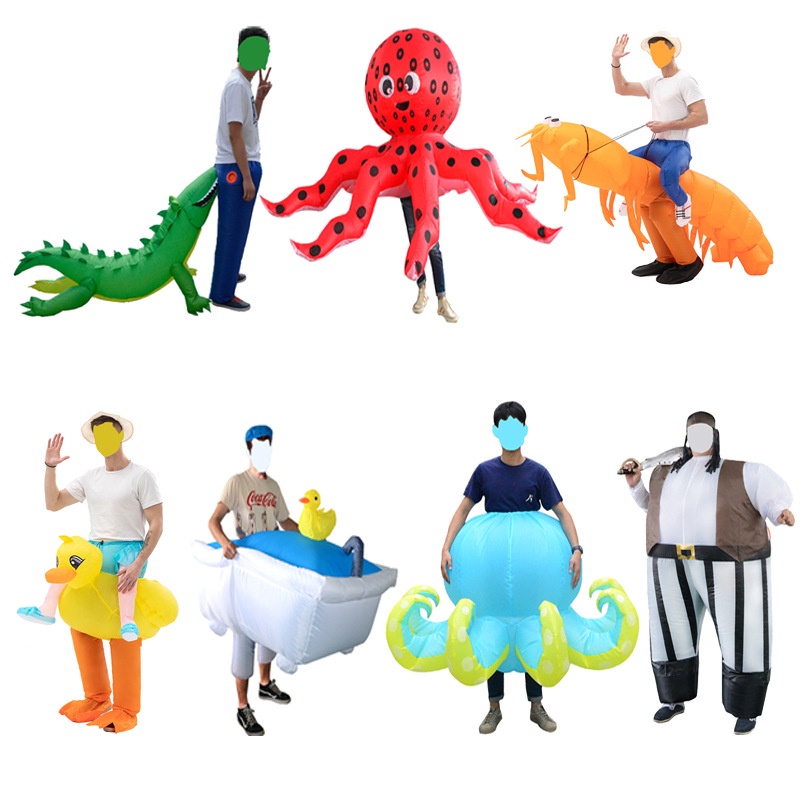 Beach swimming pool party inflatable clothing seal fur shrimp pirate ...