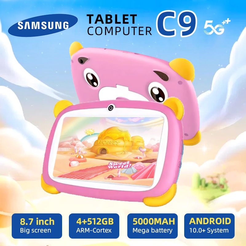Samsung C9 Tablet Kids Cute Tablet Promo 4+512GB 8 Inch Galaxy Tab S7 Smart Tablet | Shopee ...