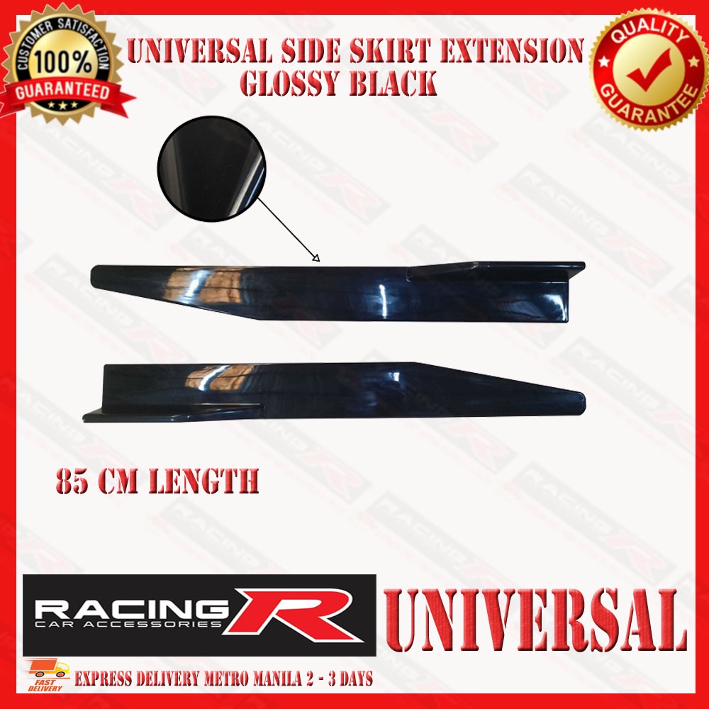 85 cm Universal Side Skirt Durable Car Body Styling Side skirt GLOSSY ...