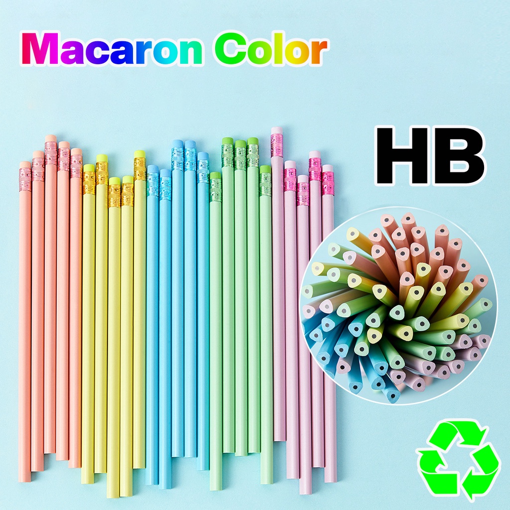 Colored Pencil Macaron pencil Black refill Art Painting Sketch Pencil ...