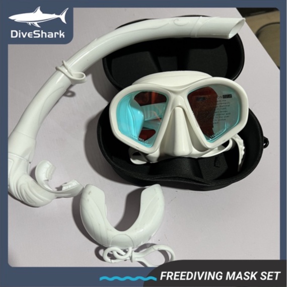 DiveShark Dazzle lens Tempered Glass Low Volume Freediving Mask With ...